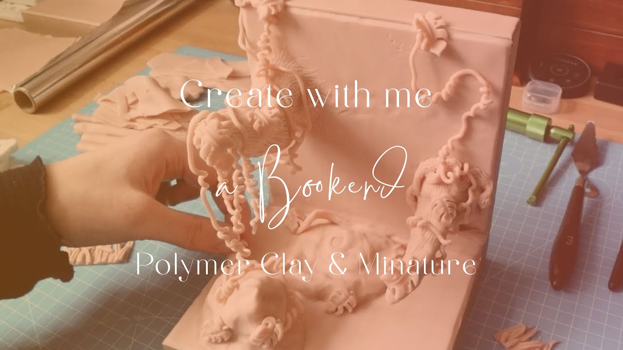 How to make a Bookend | Polymer Clay on Wood - YouTube