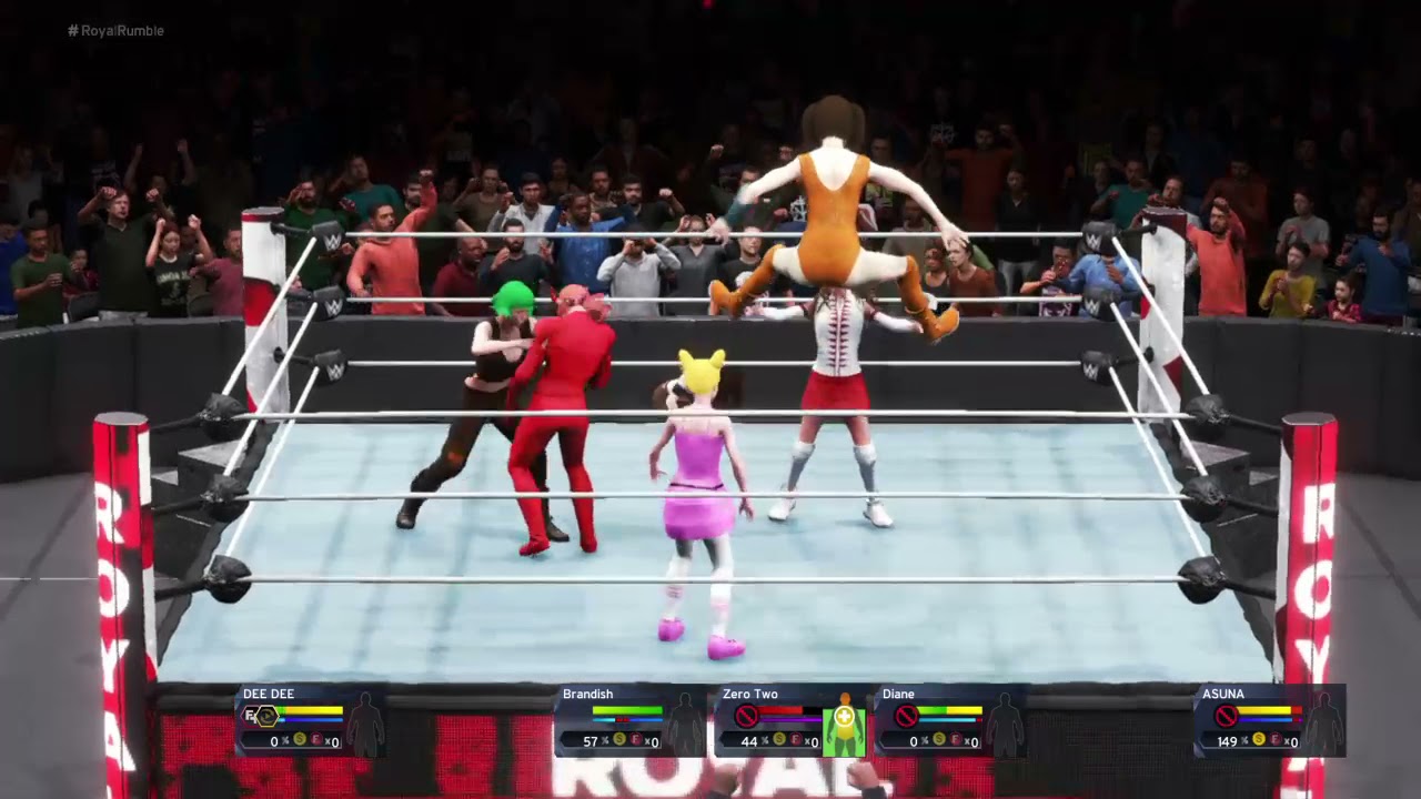 Wwe 2k20 anime vs cartoon royal rumble - YouTube