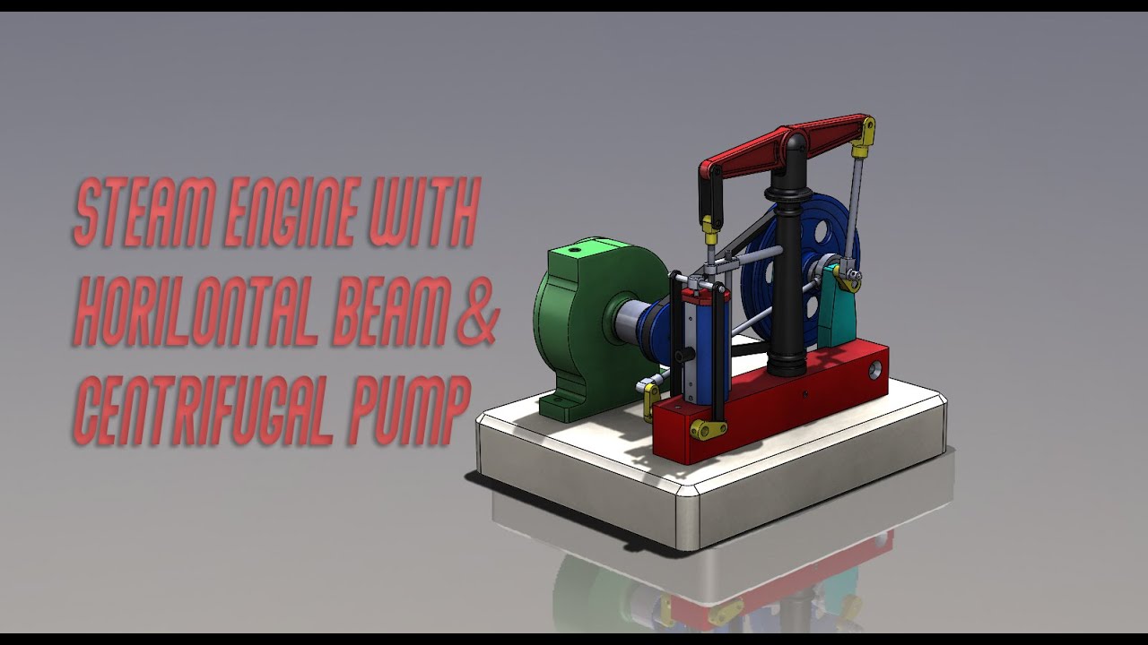 Steam Engine with Horizontal Beam & Centrifugal Pump Animation ...