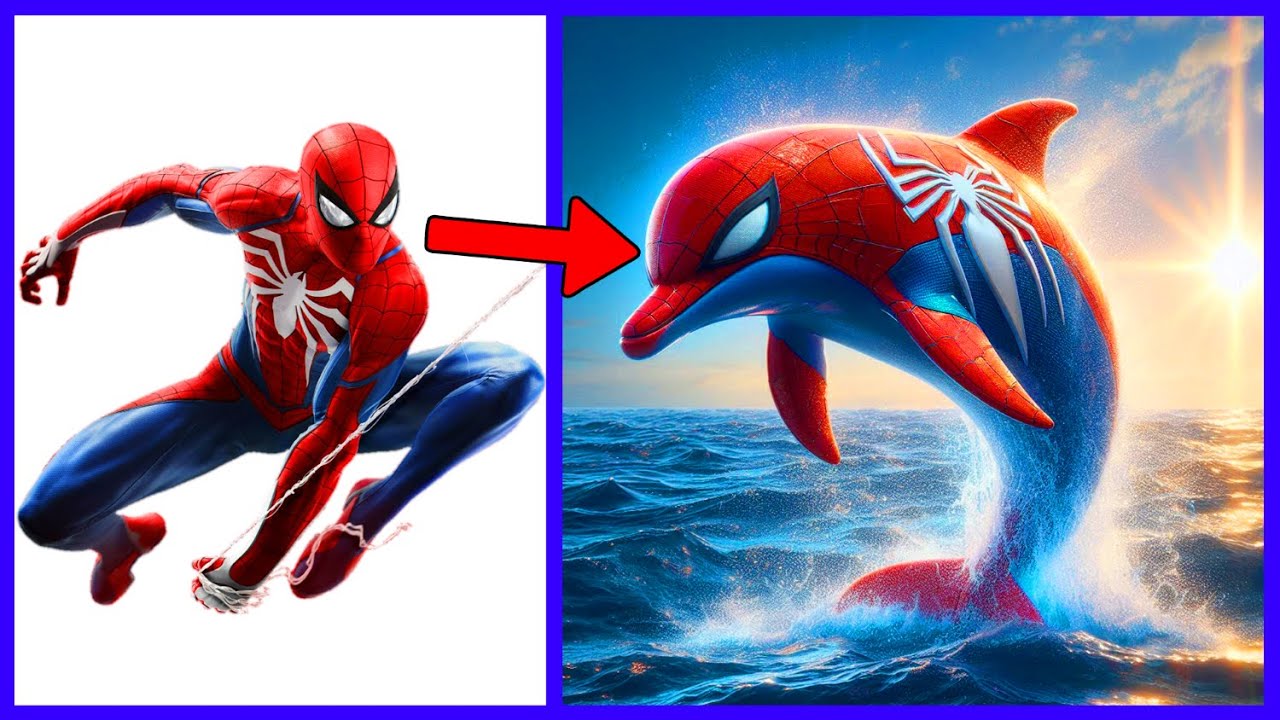 AVENGERS But Dolphin🥵🐬 SUPERHEROES🔥All Characters(marvel & DC) 2024💥 ...