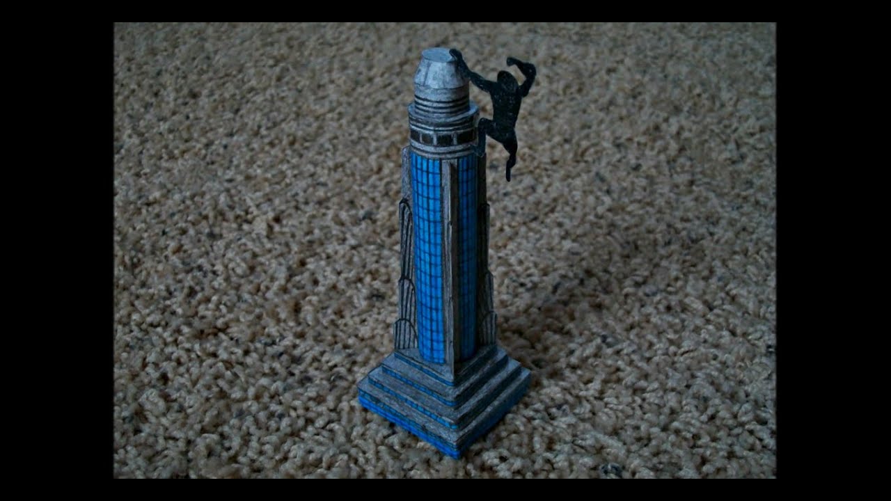 Paper Model of King Kong Climbing the Empire State Building - YouTube