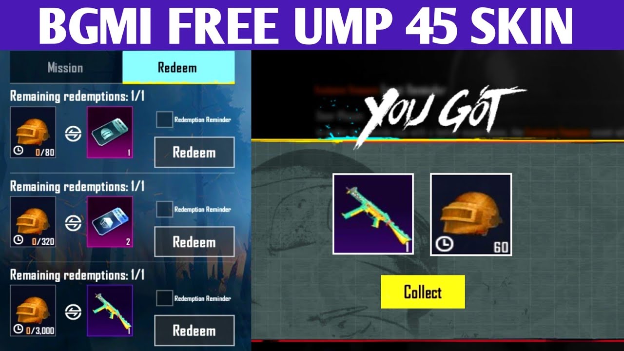 BGMI PUMP YOUR UMP NEW EVENT😍 | GET PERMANENT UMP 45 SKIN FOR FREE🔥 ...