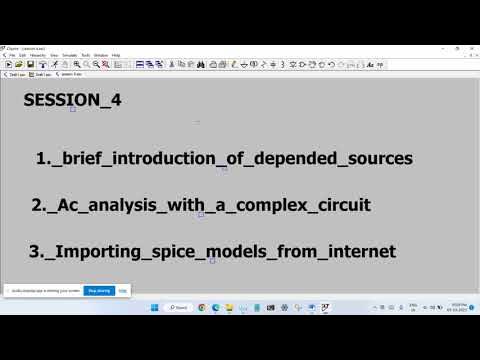 Ltspice tutorial(session 4)-depended sources in ltspice-Advanced AC analysis-Importing spice ...