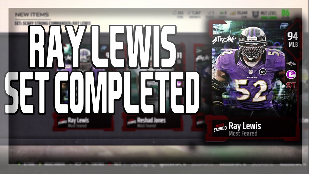 94 RAY LEWIS SET COMPLETION! MOST FEARED ELITE PLAYER PACK OPENING ...