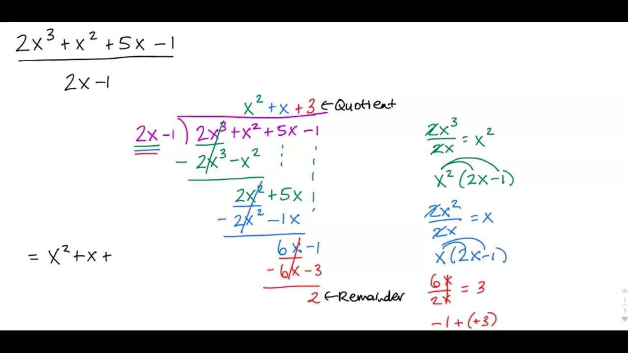 MATH 115 Long vs Synthetic Division - YouTube