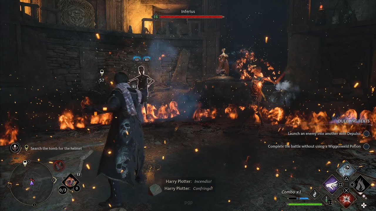 Hogwarts Legacy Catacombs Second Inferius fight - YouTube