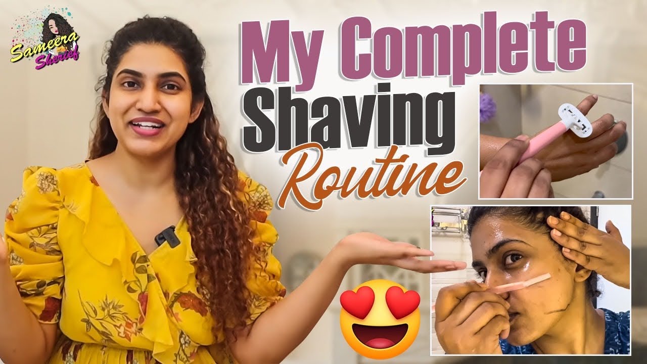 #1|My Complete Shaving Routine Vlog | Facial Hair Removal at Home |Unwanted Hair | Sameera ...