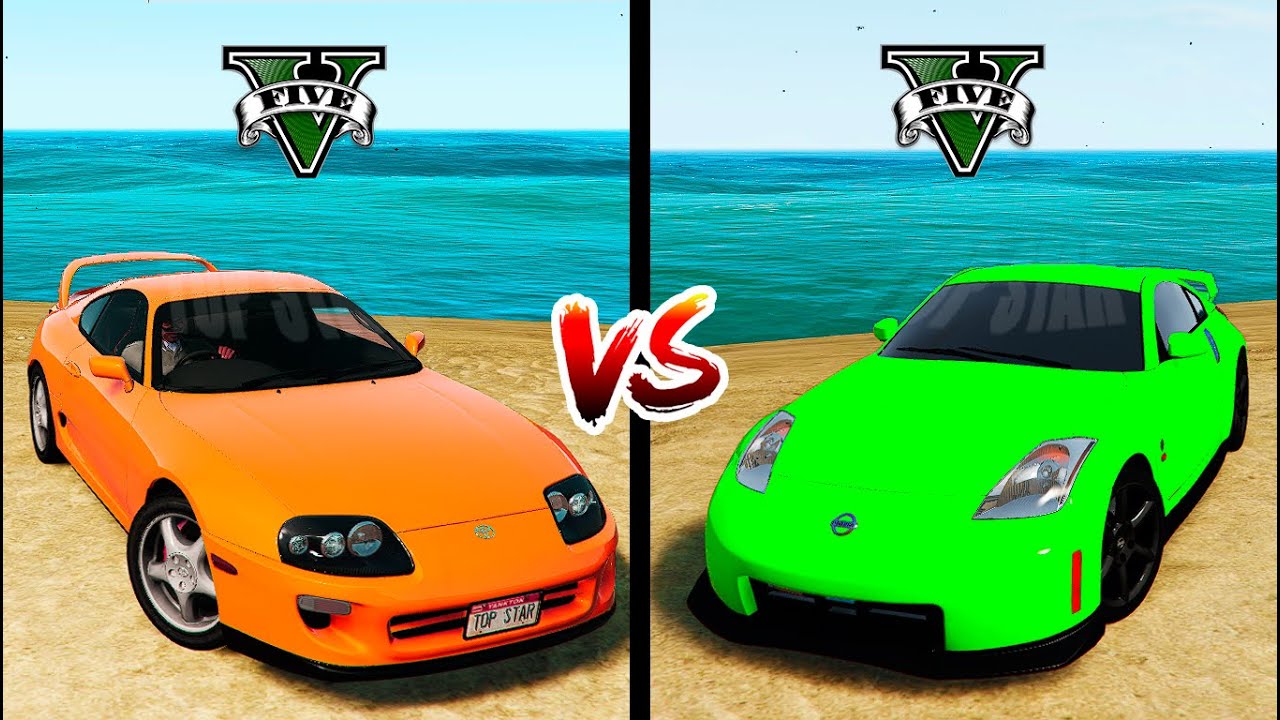Toyota Supra vs Nissan 350z in GTA V - Which is best? - YouTube