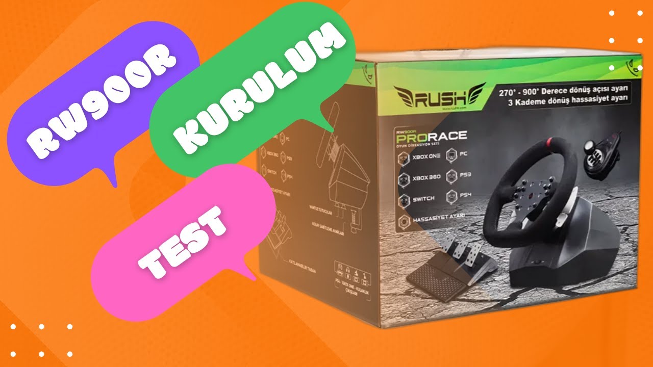RUSH RW900R DRİVER KURULUMU VE FONKSİYON TESTLERİ // 900 DERECE ...