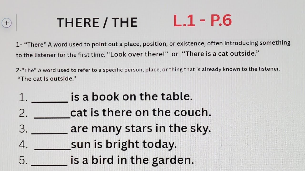 "English Essentials,Step by Step Lessons" #6 - YouTube