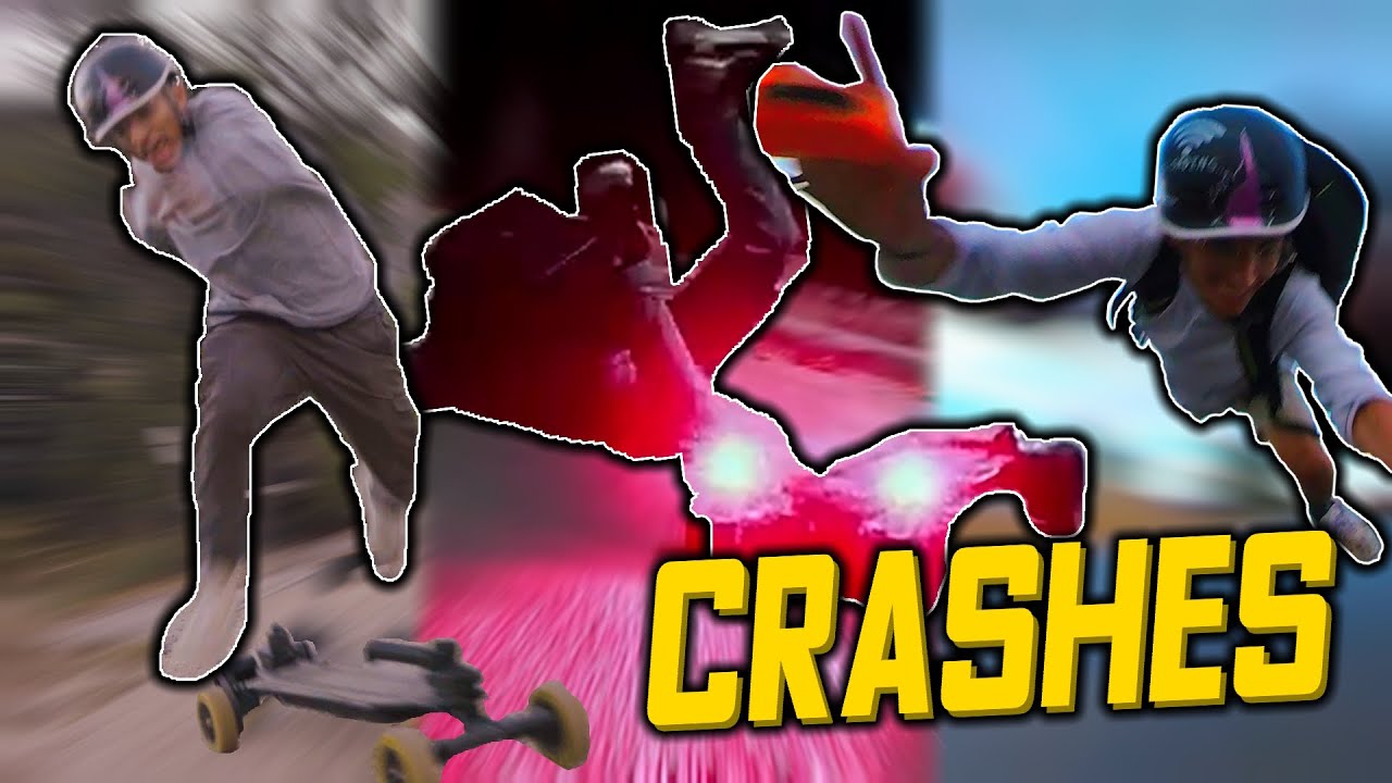 ⚡💥CRASH COMPILATION electric skateboard moments - YouTube