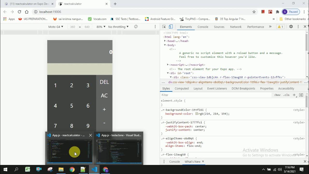 Part 2 - Creating a Calculator - React Native Tutorial - YouTube