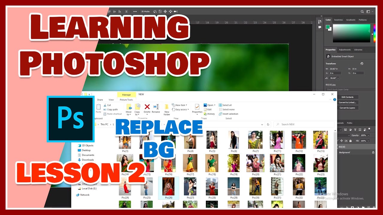 Short Photoshop Tutorial 2: Adding pictures into Photoshop || YOZA ...