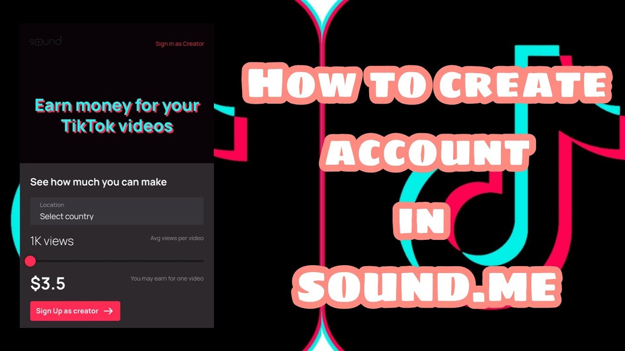HOW TO CREATE ACCOUNT IN SOUND.ME TUTORIAL #1 / CREATORS / EXTRA INCOME ...