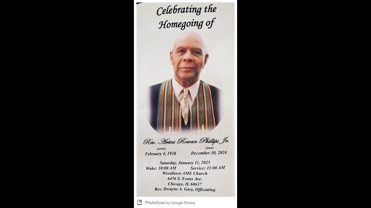 Celebration of Life Rev Arties R Phillips Jr - YouTube