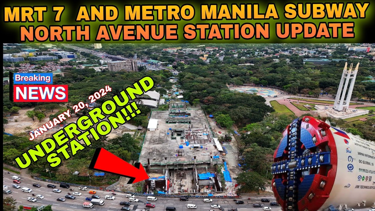 MRT 7 AND METRO MANILA SUBWAY NORTH AVENUE STATION UPDATE - YouTube