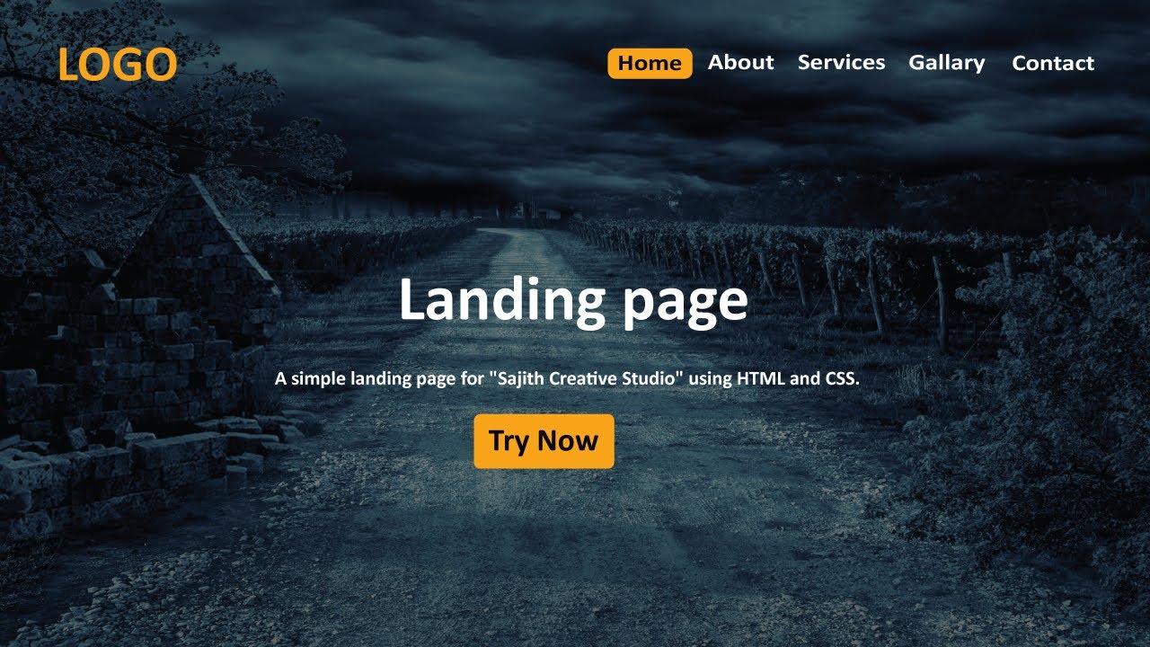 How to Create a Simple Landing Page Using HTML & CSS | Sajith Creative Studio @2025 @html @css ...