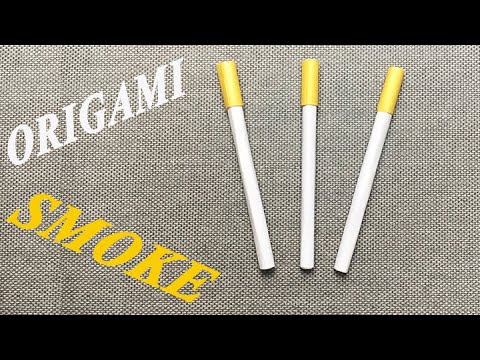 How to Make Paper Cigarette | Smoke Easy - Origami Cigarette Tutorial ...