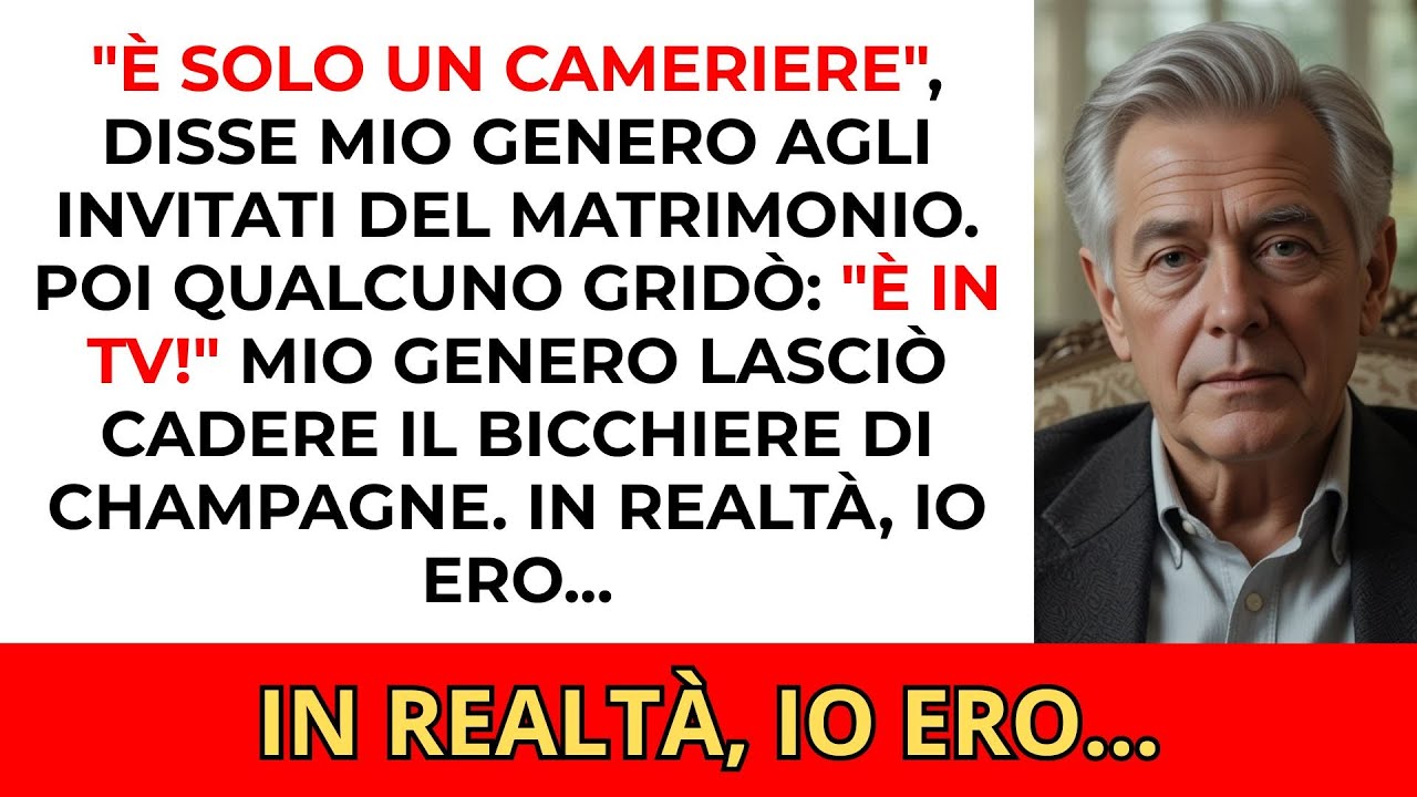 "È solo un cameriere", disse mio genero agli invitati al matrimonio ...