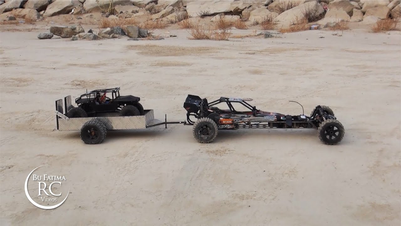 hpi Electric Baja with Home made Trailer - YouTube