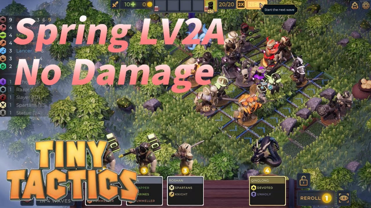 Tiny Tactics | Spring Level2-A(maybe B) No Damage Clear | No Commentary - YouTube