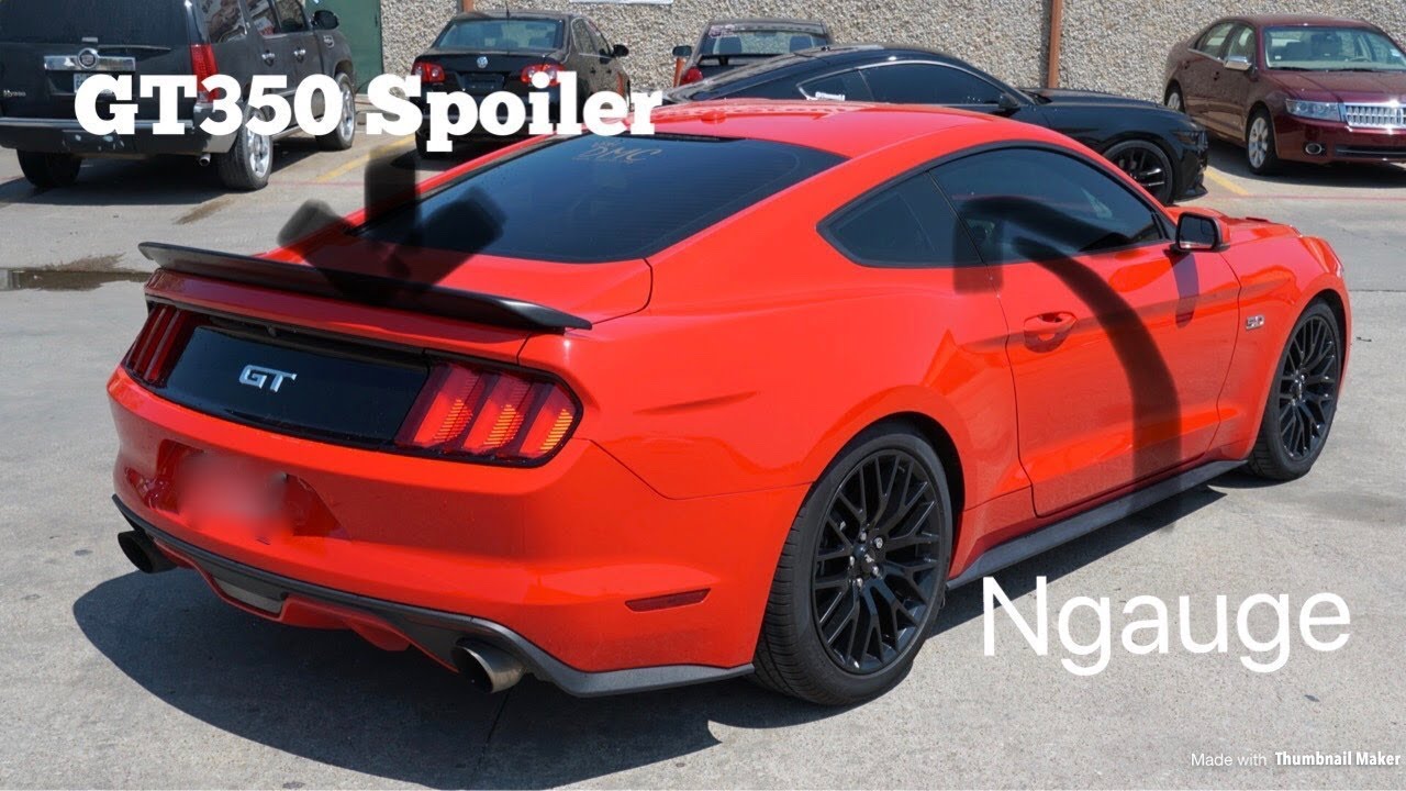 Shelby GT350 Spoiler and NGauge Install on Mustang 5.0! - YouTube