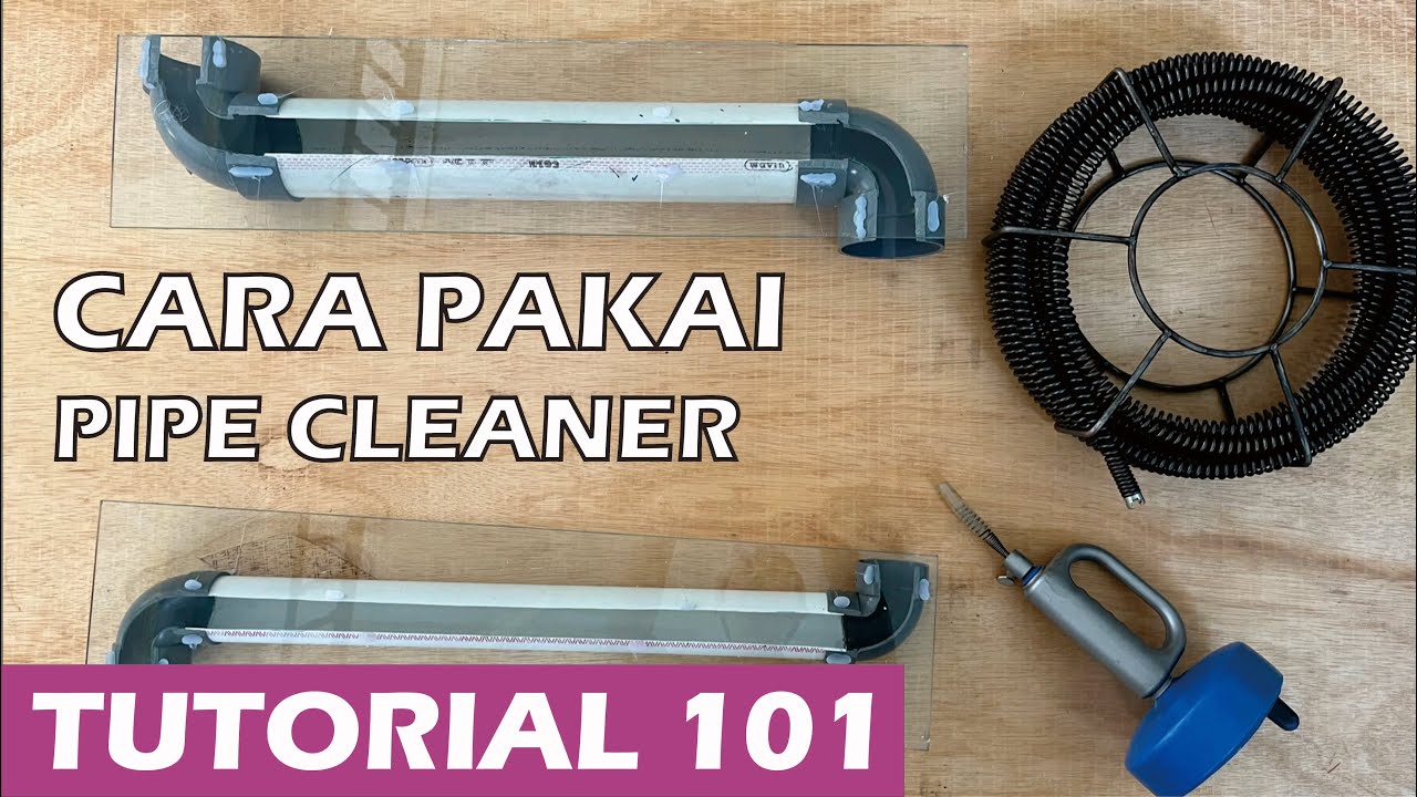 Mengatasi saluran air tersumbat dengan Pipe Cleaner kawat spiral untuk ...