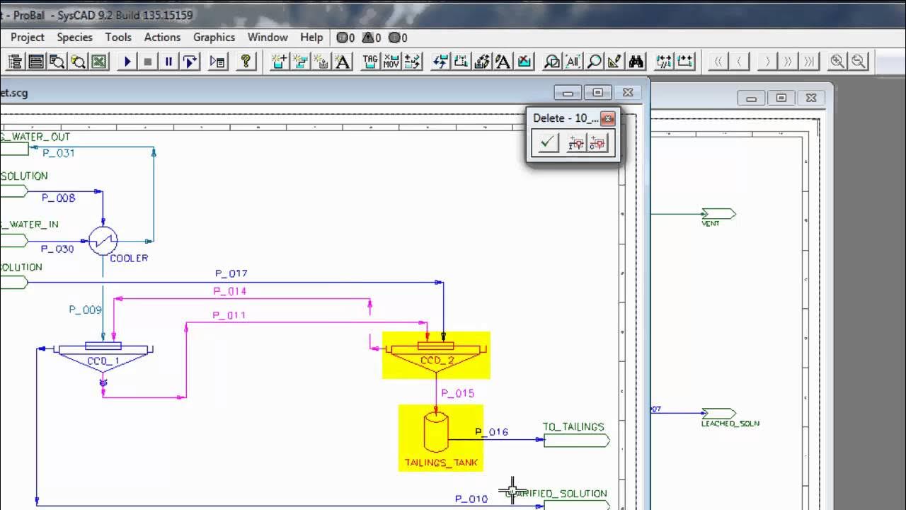 SysCAD Tutorial - Section 7.5 Part 2 Delete Unit - YouTube