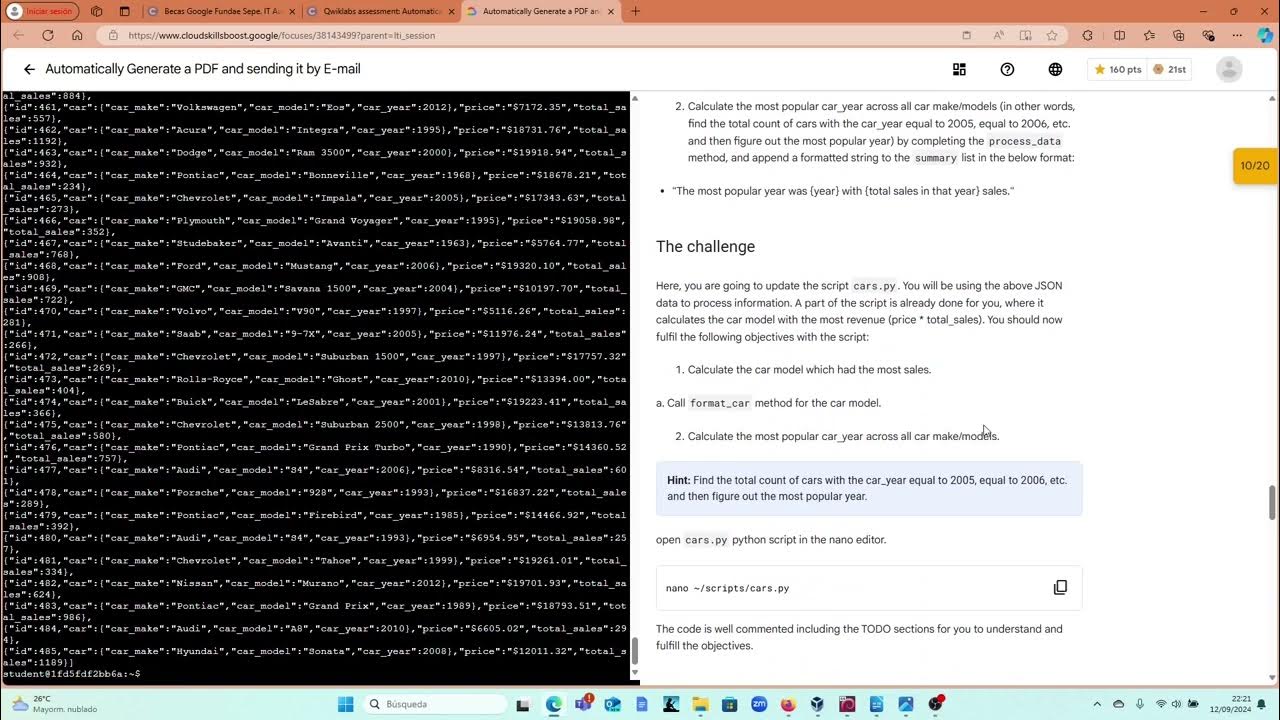 Qwiklabs (Module 3): Automatically generate a PDF and send it by email - YouTube