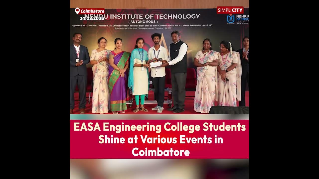 EASA Engineering College Students Shine at Various Events in Coimbatore - YouTube