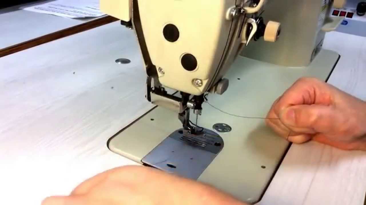 Threading the machine - remember to switch off machine first - YouTube