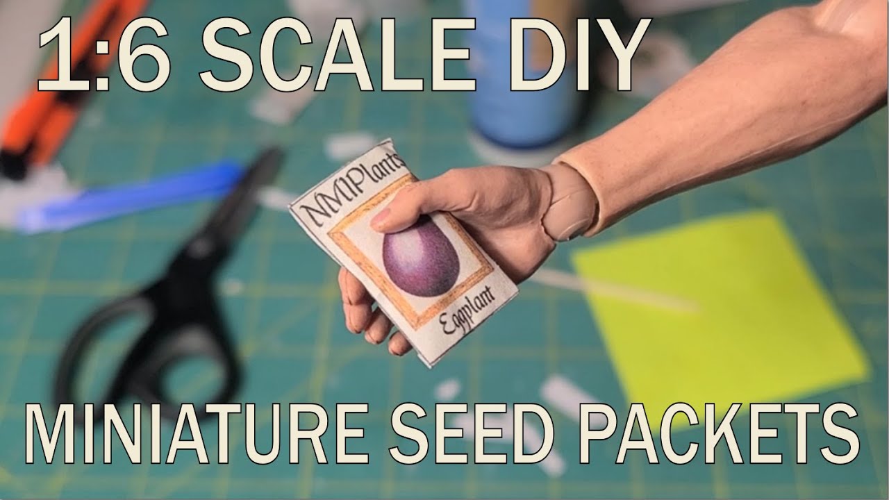 How to Create 1/6 Scale Seed Packets - DIY Miniature Tutorial - YouTube