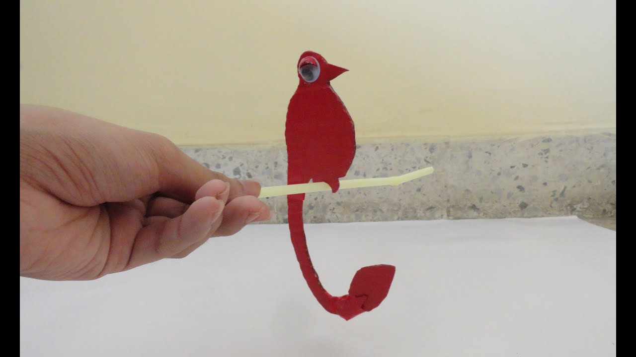 How To Make A Self Balancing Bird From Cardboard - YouTube
