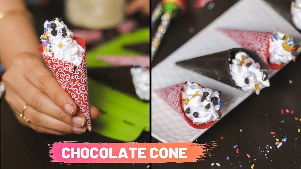 Chocolate Cone | Easy Chocolate Recipe | MintsRecipes - YouTube