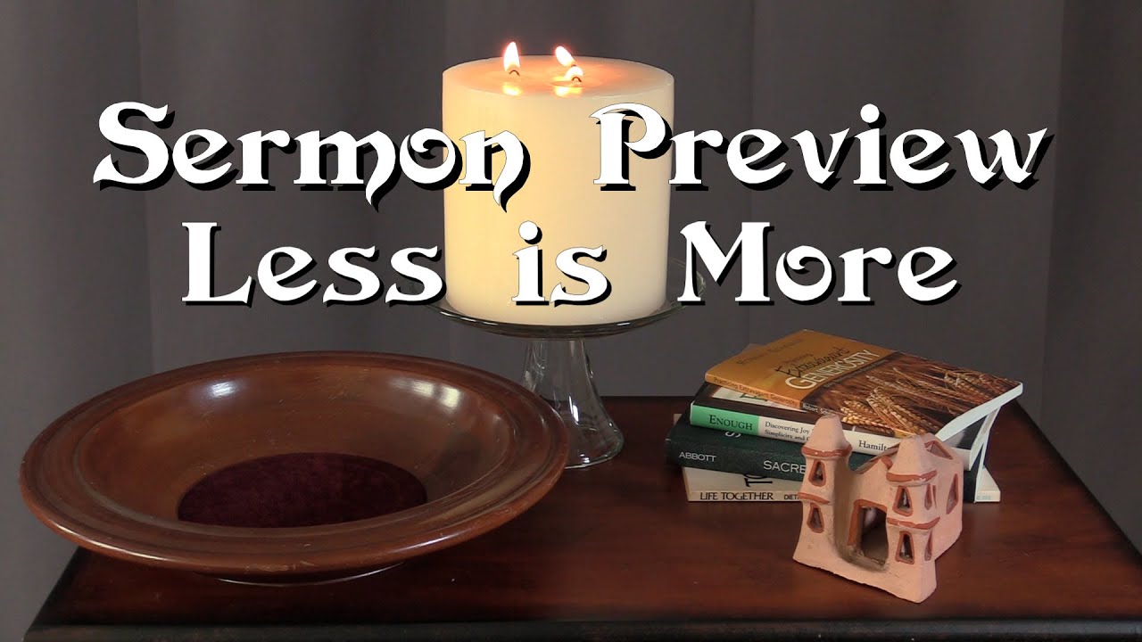 PREVIEW: Less is More | Pastor Jon Moore - YouTube