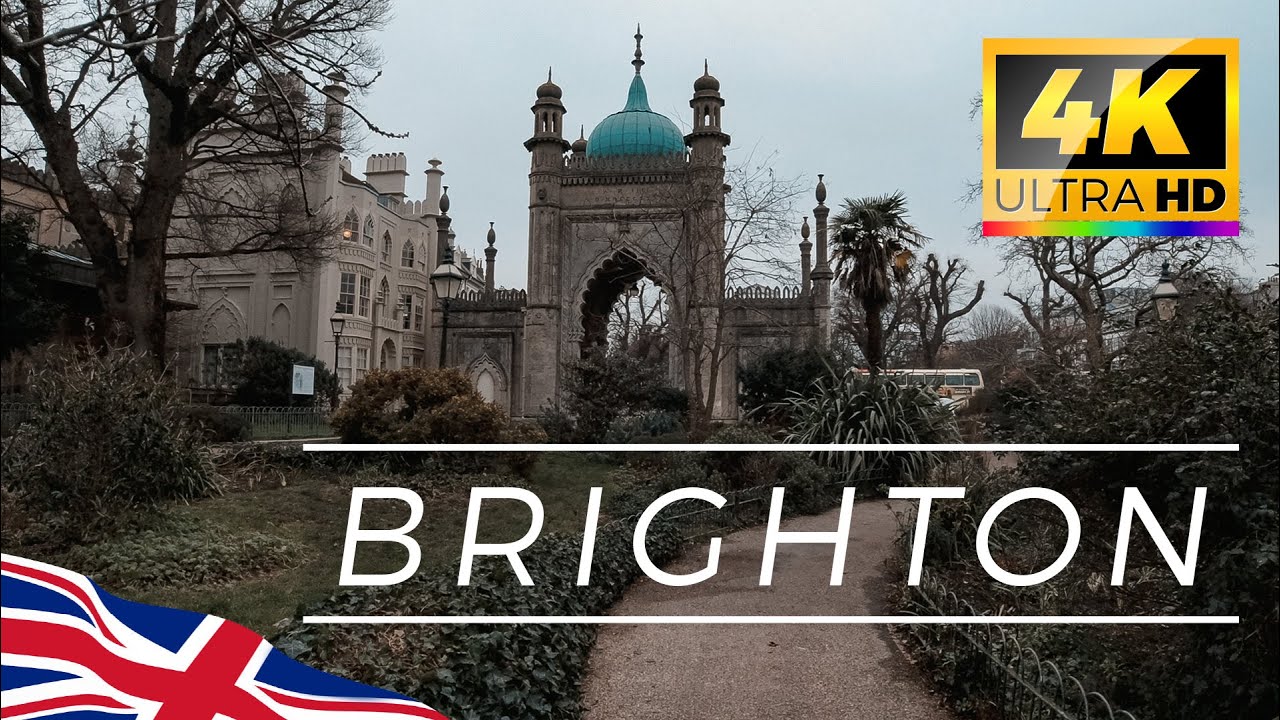 🇬🇧🏴󠁧󠁢󠁥󠁮󠁧󠁿 Morning winter walk at Brighton. England, UK. 4K - YouTube