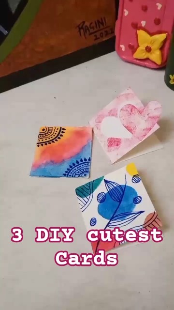 DIY cutest mini greeting cards ️ subscribe for more 👉🏻 #handmade #diy # ...