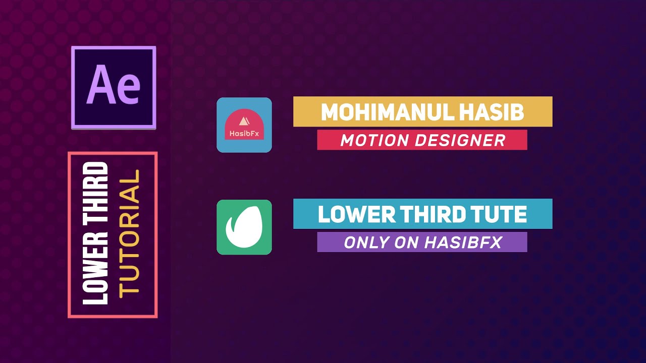 Adobe After Effects Lower Third Animation Tutorial | Lower Thirds Animation with Logo - YouTube