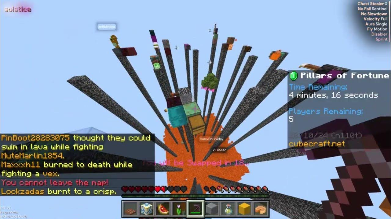 Hacking on CubeCraft with Solstice Client (1.21.34 Minecraft Bedrock ...