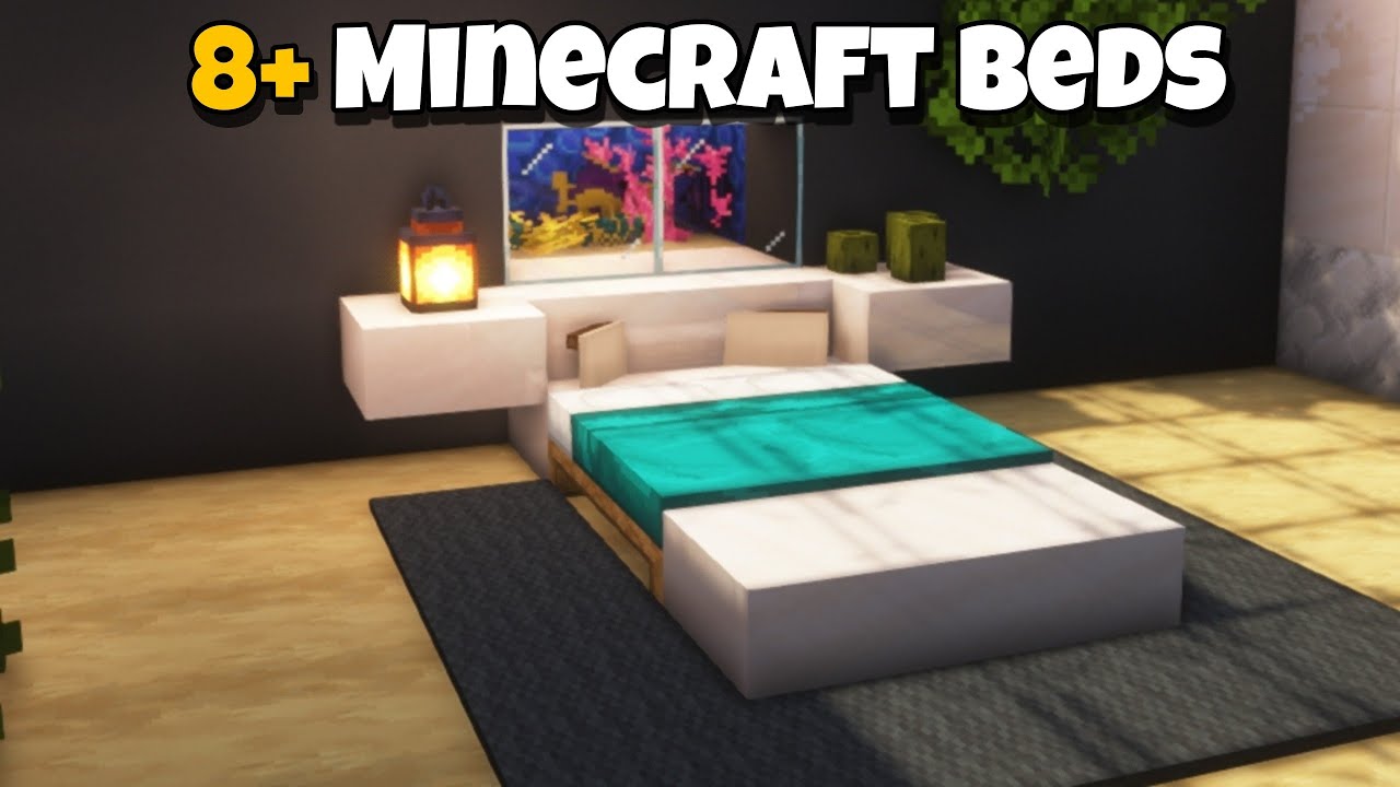 Minecraft: 8+ Bed Designs & Ideas - YouTube