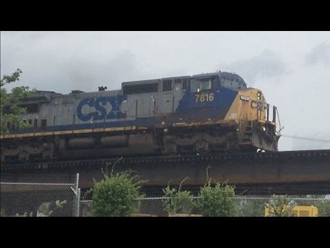 Railfanning in Cincinnati OH With CSX Coal Train & CSX #7765 (Chessie System Sticker) - YouTube