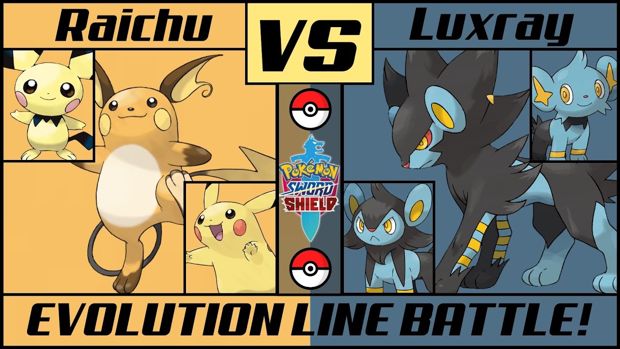 RAICHU vs LUXRAY | Pokémon Evolution Line Battle - YouTube