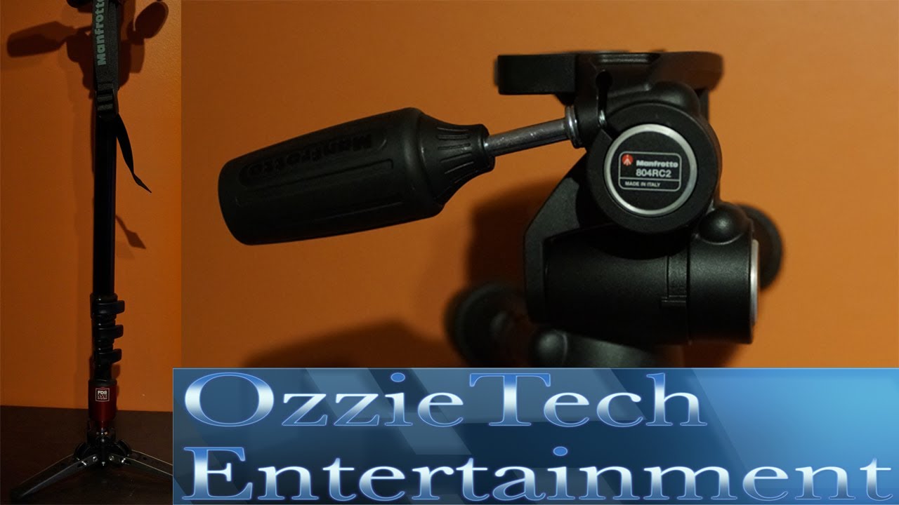 Manfrotto 560B-1 Monopod and Manfrotto 804RC2 Head - YouTube