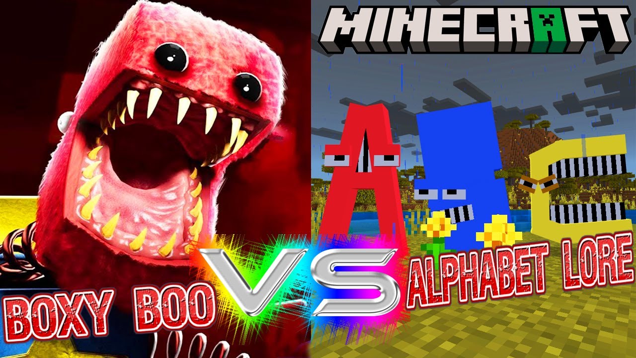 Minecraft PE: BATTLE OF THE MODS! Boxy Boo VS Alphabet Lore! - YouTube
