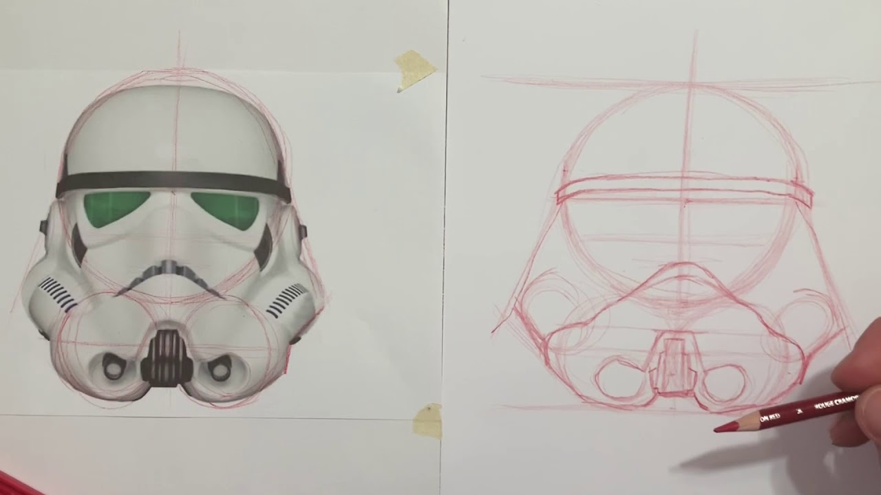 How to draw a stormtrooper with The Grateful Artist - YouTube