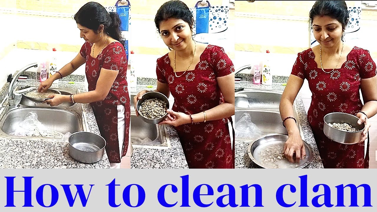 How To Clean Clam Easily | Clam Meat Cleaning | How To Clean Oysters ...