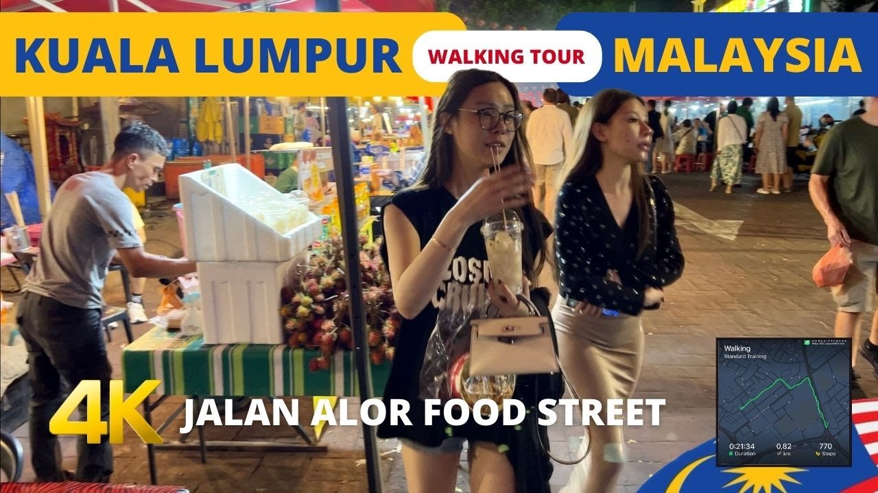 Malaysia Street Food 🇲🇾 Jalan Alor Night Market Walking Tour In Kuala