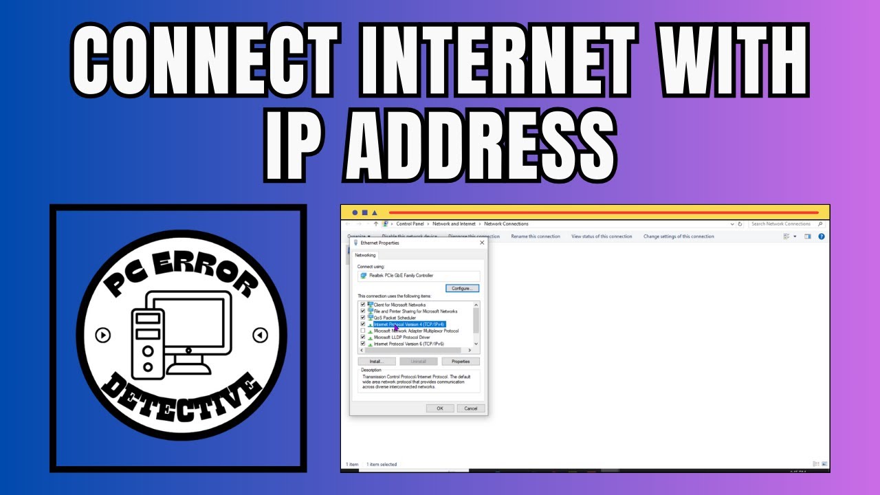 How to Connect Internet with IP Address - YouTube