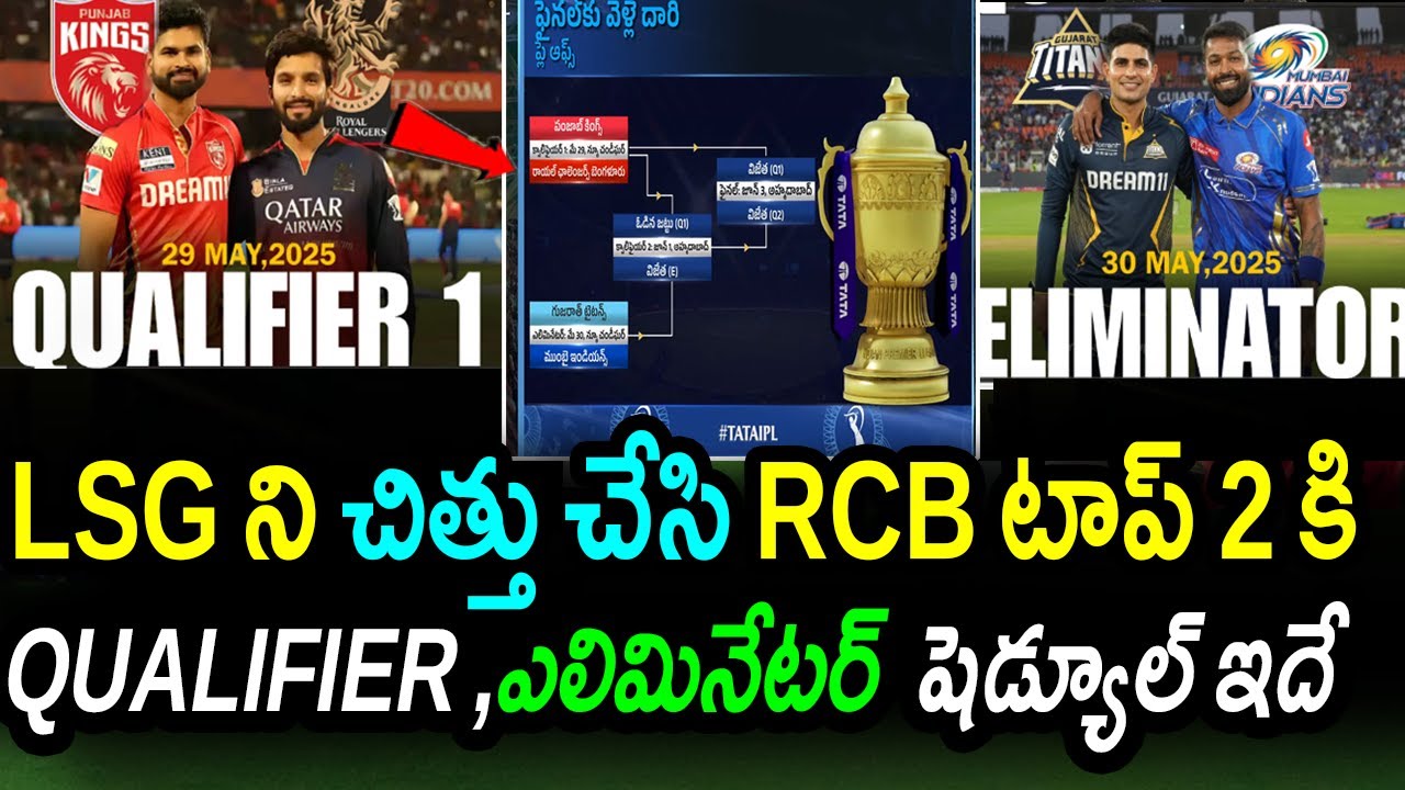 IPL 2025 Qualifier 1 & Eliminator Schedule Released|PBKS vs RCB|GT vs ...