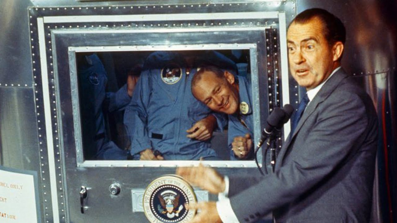 President Nixon Welcoming Apollo 11 Crew Home (Raw Footage) - YouTube